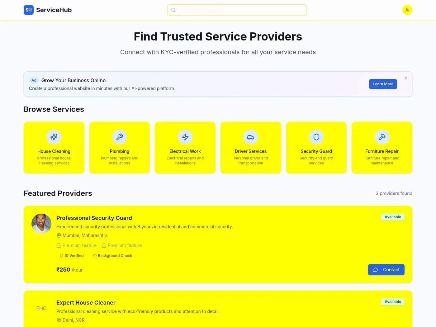 ServiceHub - Local Services Marketplace
