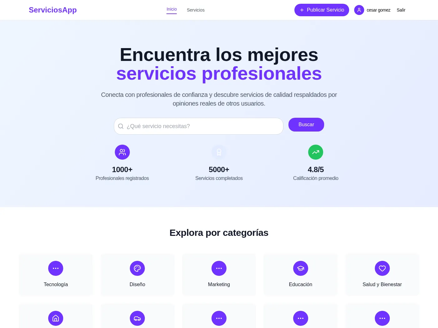 Servicio y Opiniones App