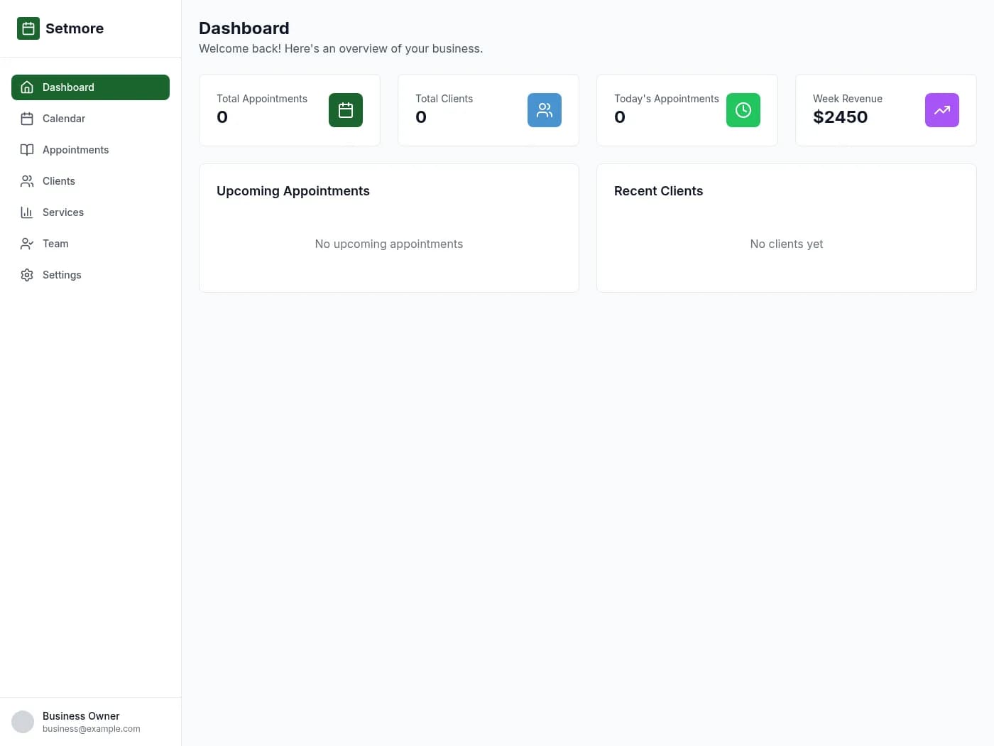 Setmore App Clone