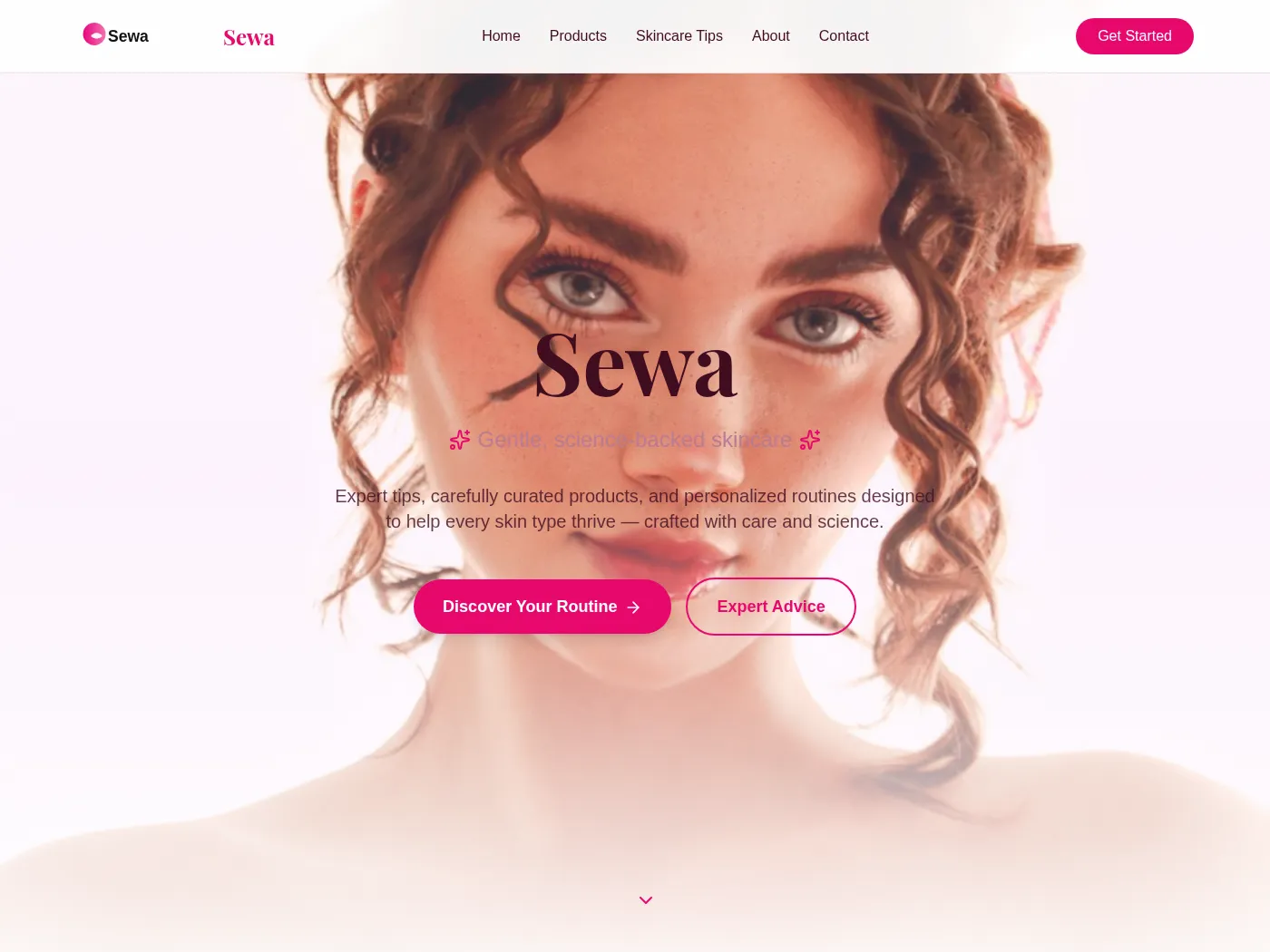 Sewa Skincare Website