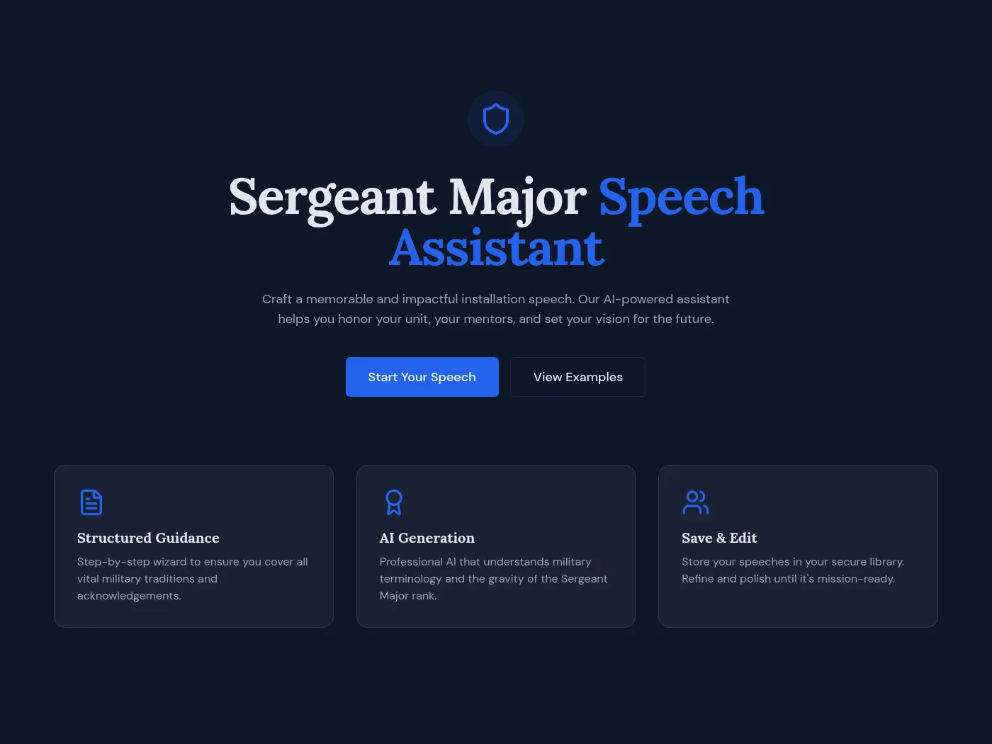 Sergeant Major Speech Helper