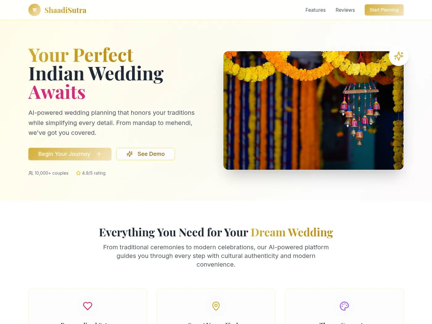 ShaadiSutra: AI-Powered Indian Wedding Planner