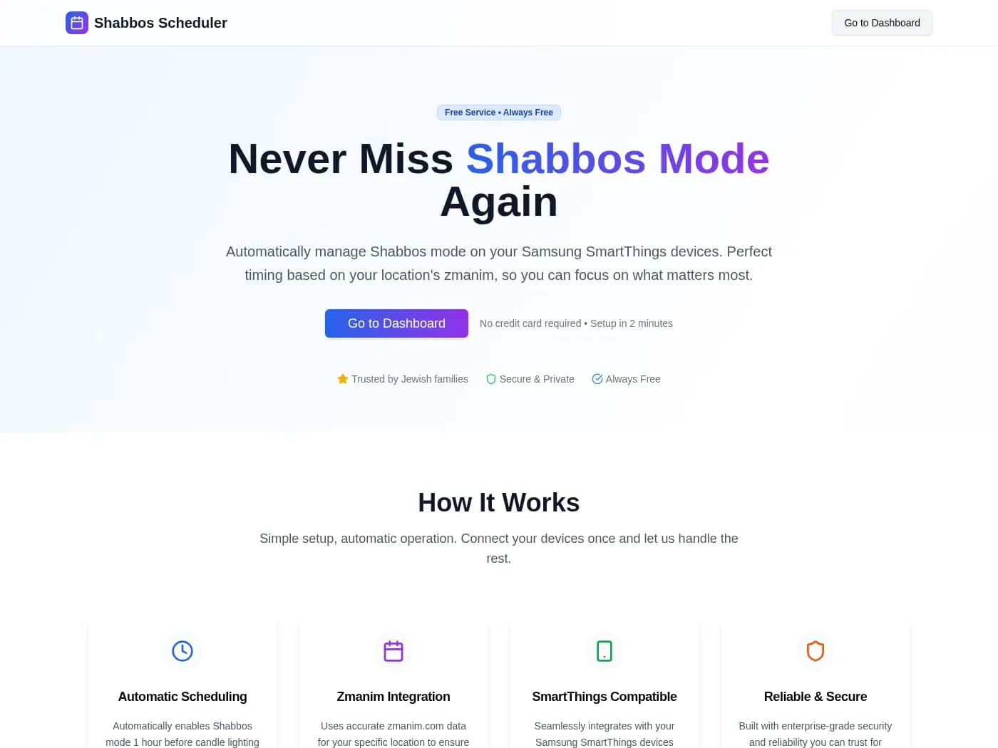 Shabbos Mode Scheduler for Samsung SmartThings