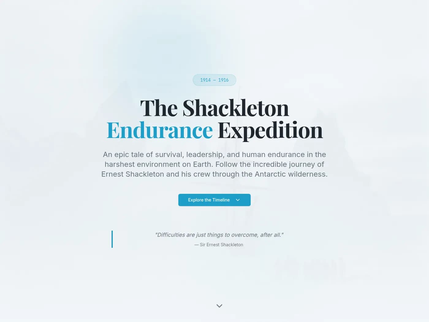 Shackleton Expedition Interactive Timeline