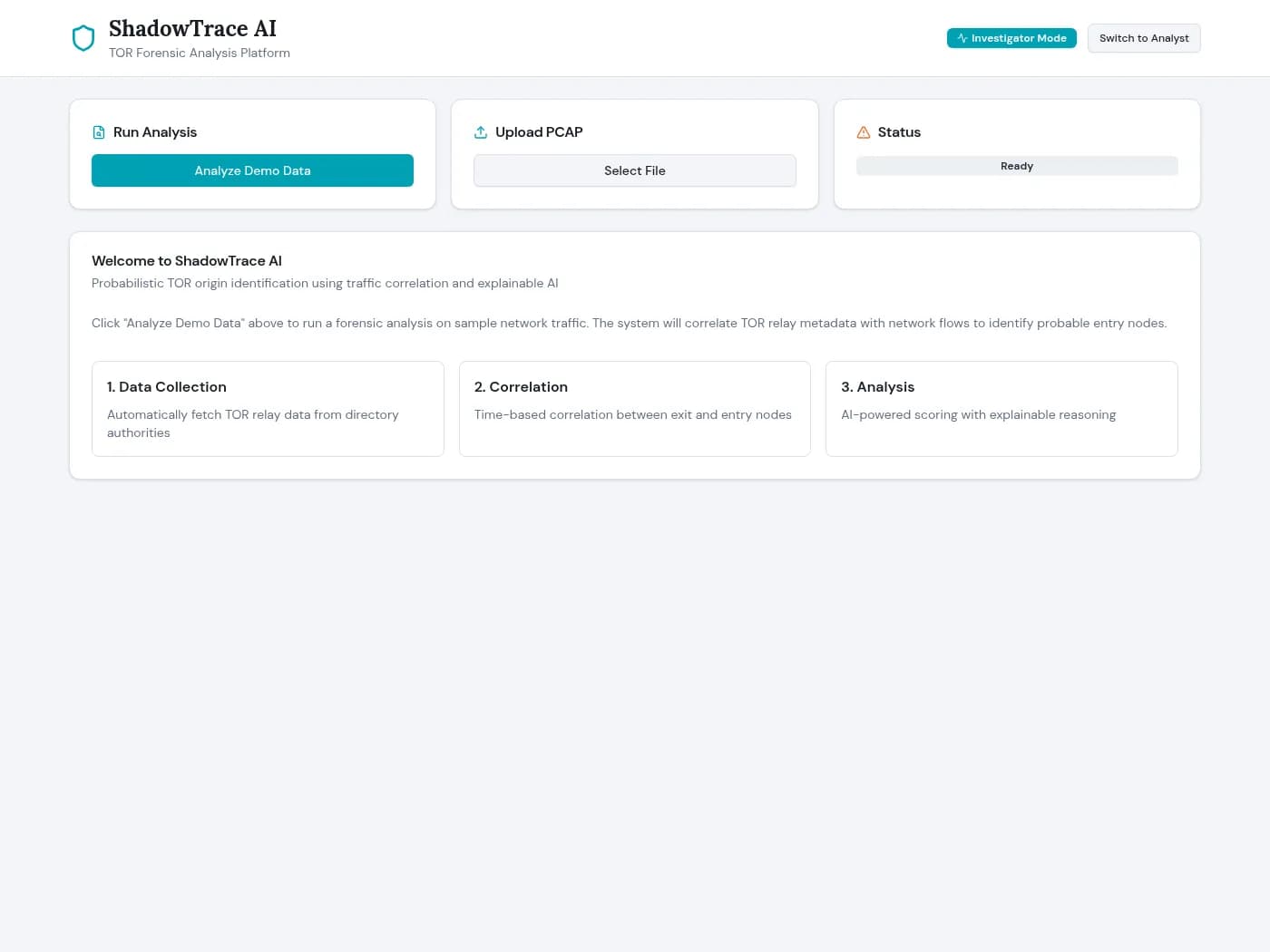 ShadowTrace AI – TOR Unveil: Probabilistic Forensic TOR Entry Node Identifier