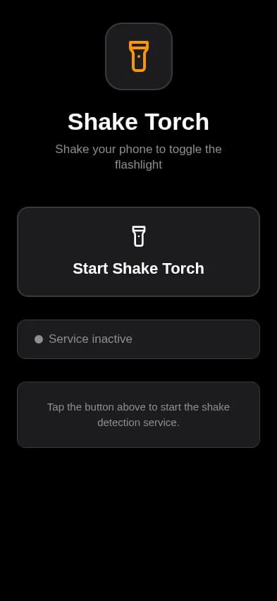 Shake Torch – Flashlight Toggle by Shake for Android