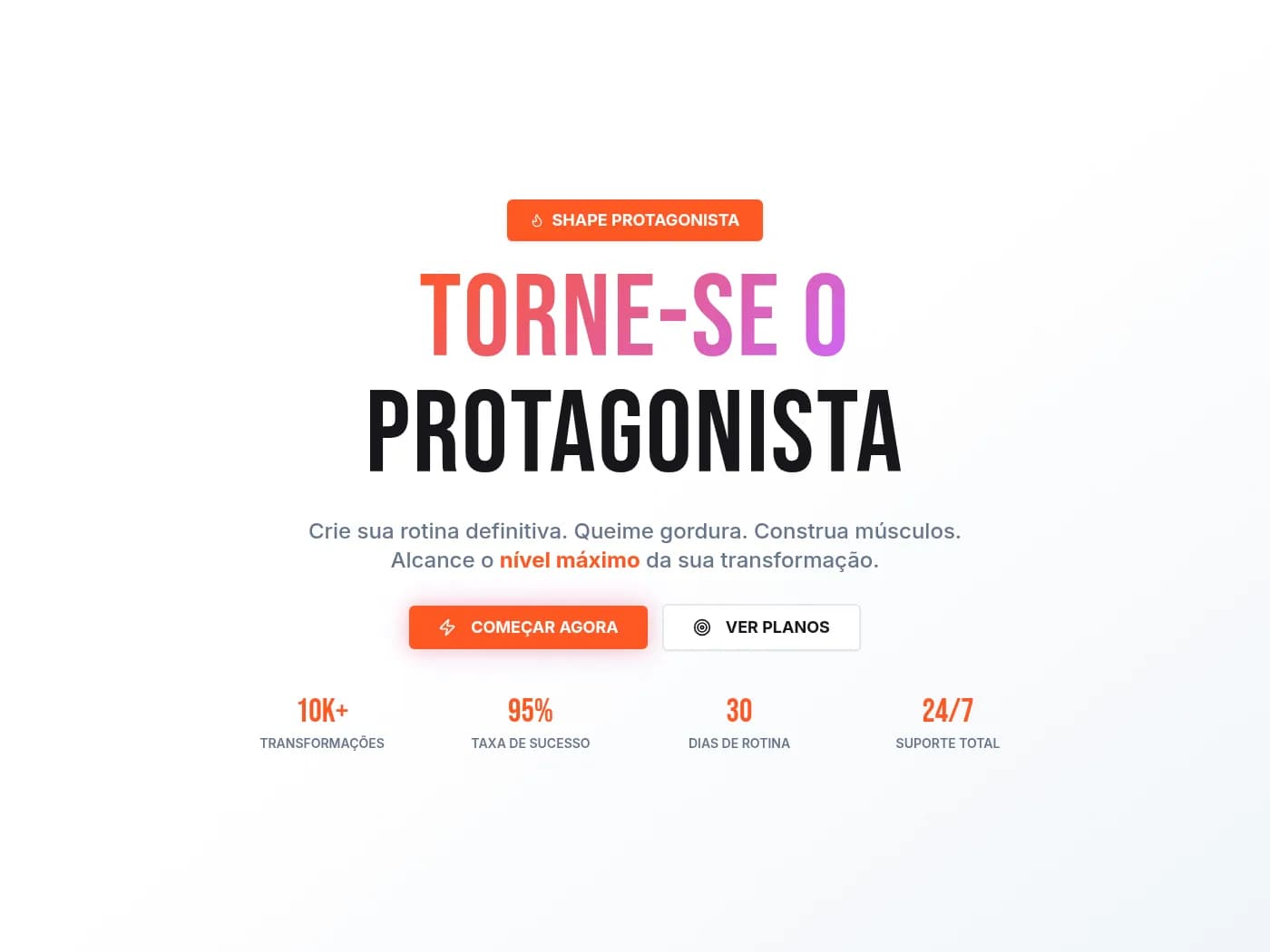 Shape Protagonista – Site de Planos de Treino para Emagrecer