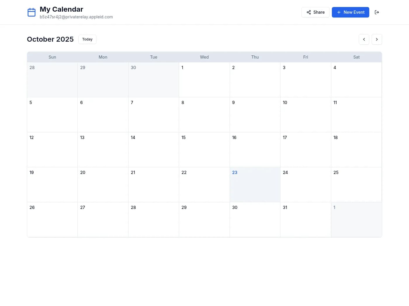Collaborative Calendar Sharing Platform