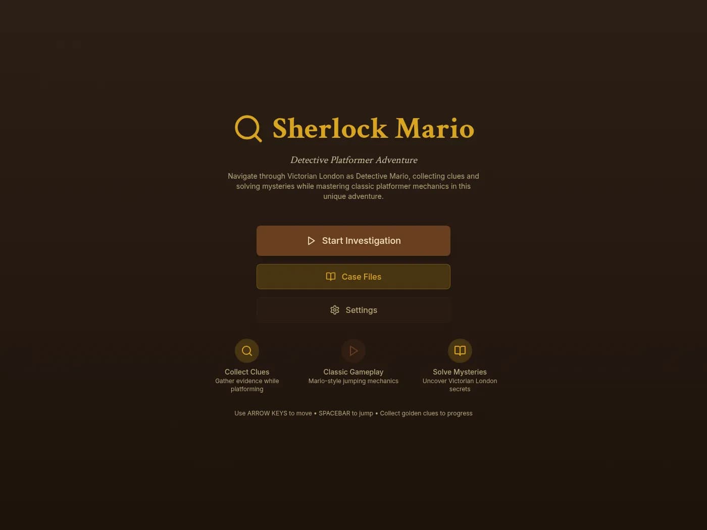 Sherlock Mario: Detective Platformer Game