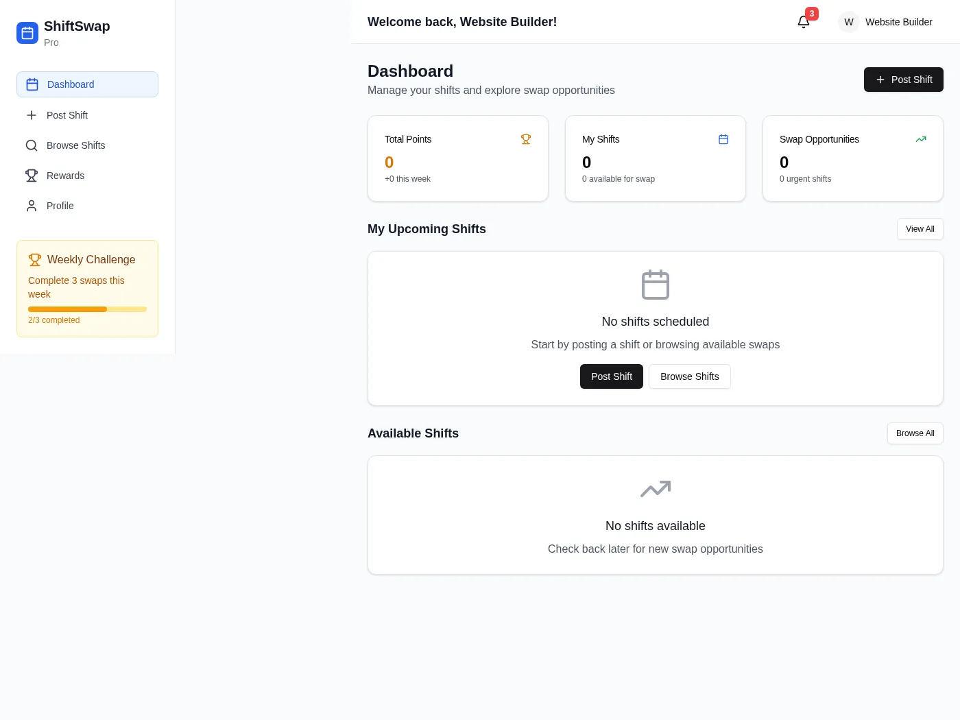 ShiftSwap Pro: Dynamic Employee Shift Swap Marketplace