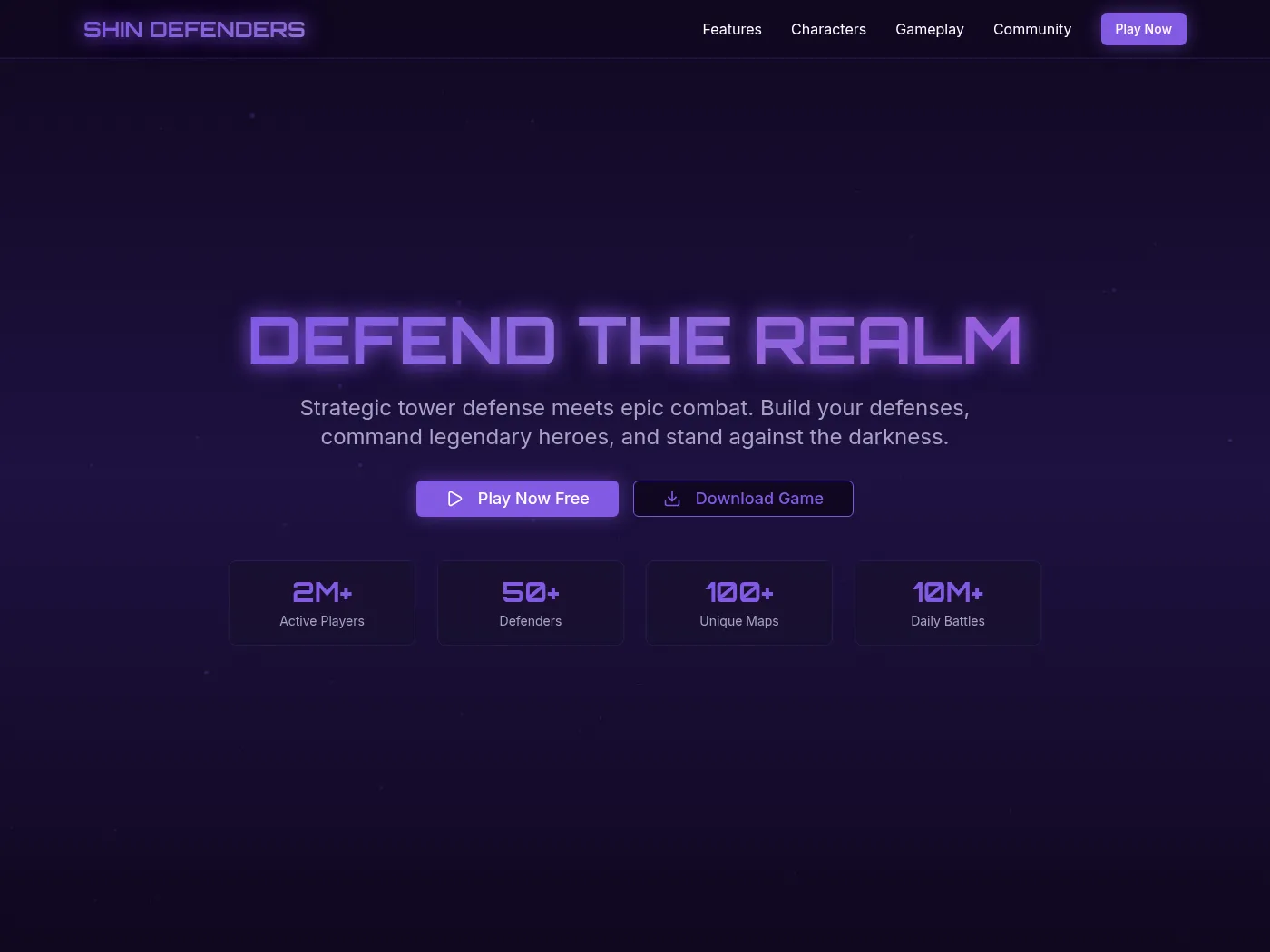 Shin Defenders Website Clone