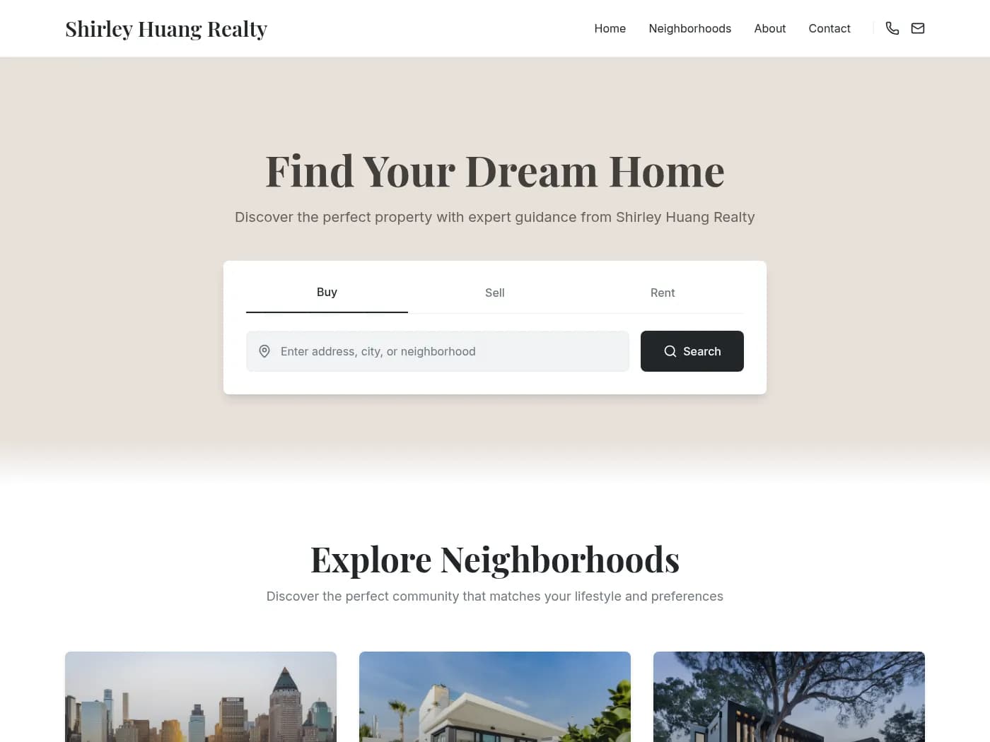 Shirley Huang Realty Website