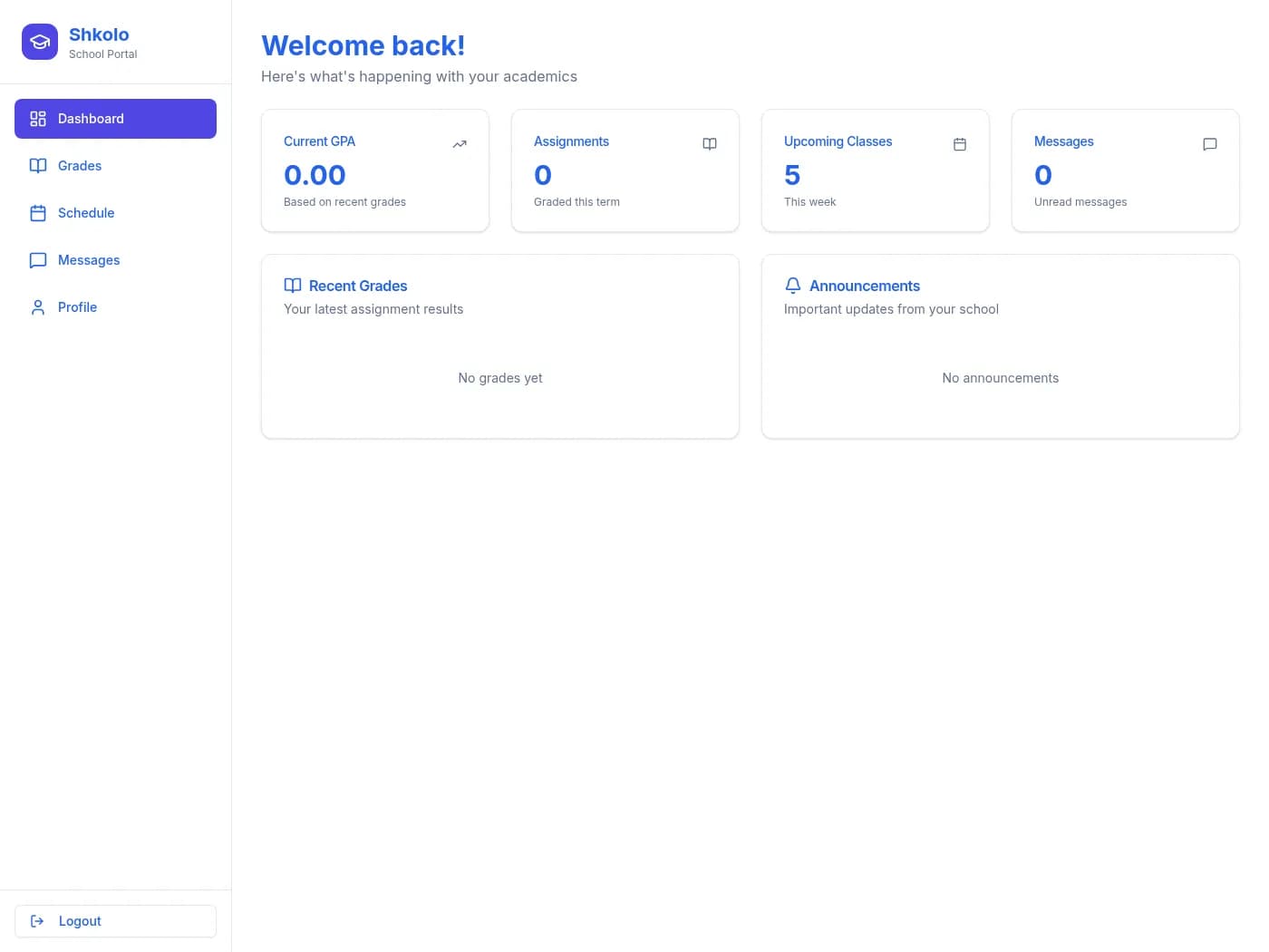 Shkolo-Inspired School Management Portal