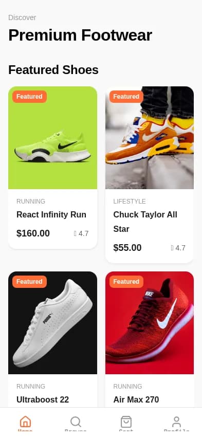 Shoe Marketplace Mobile App