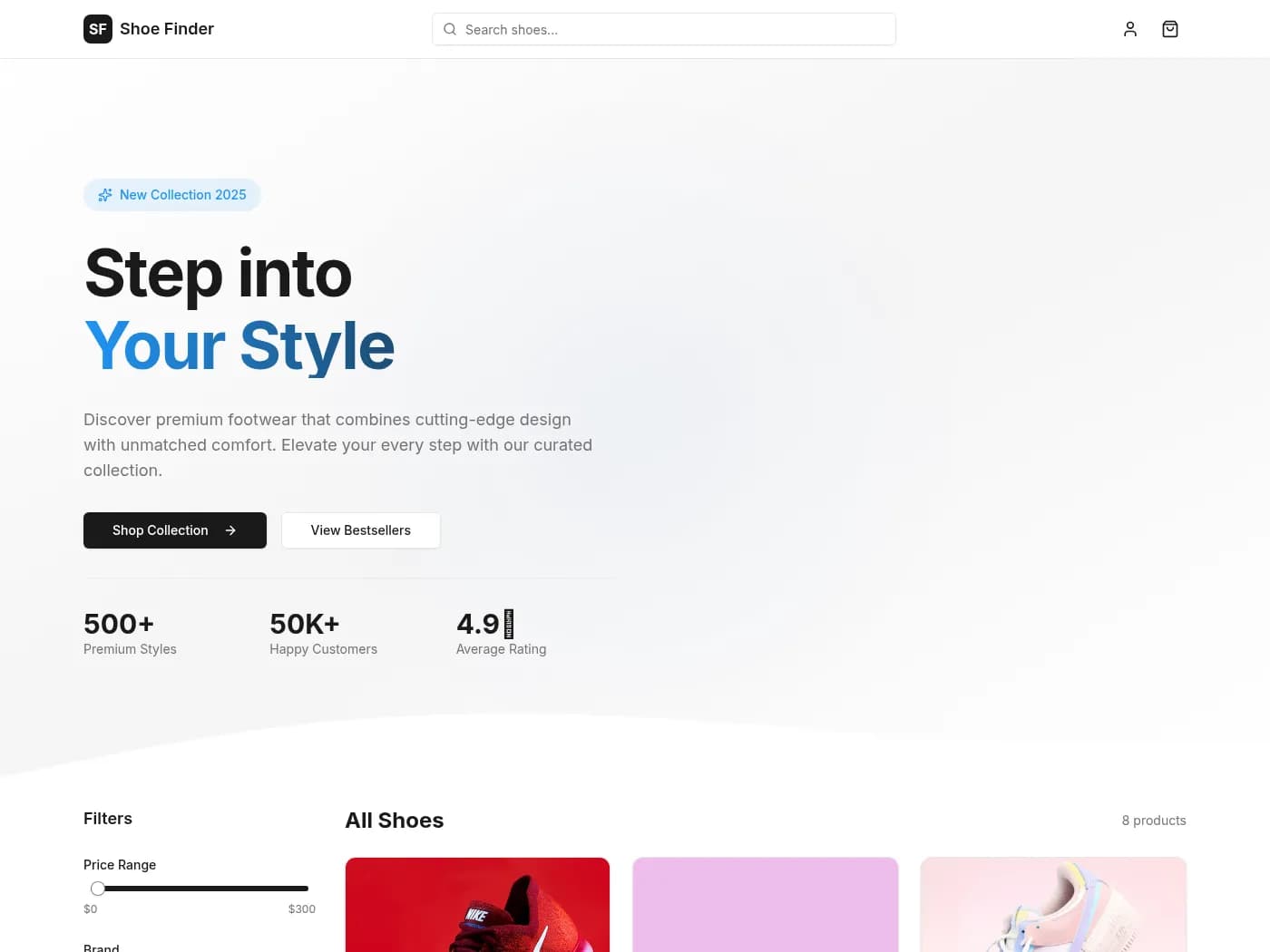 Shoe Finder & Shopping App