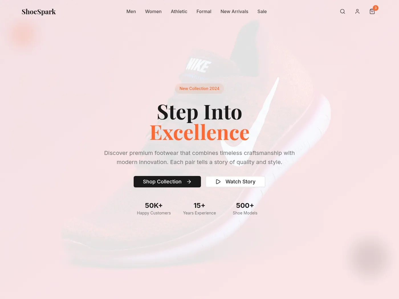 ShoeSpark: Modern Shoe Brand Landing Page