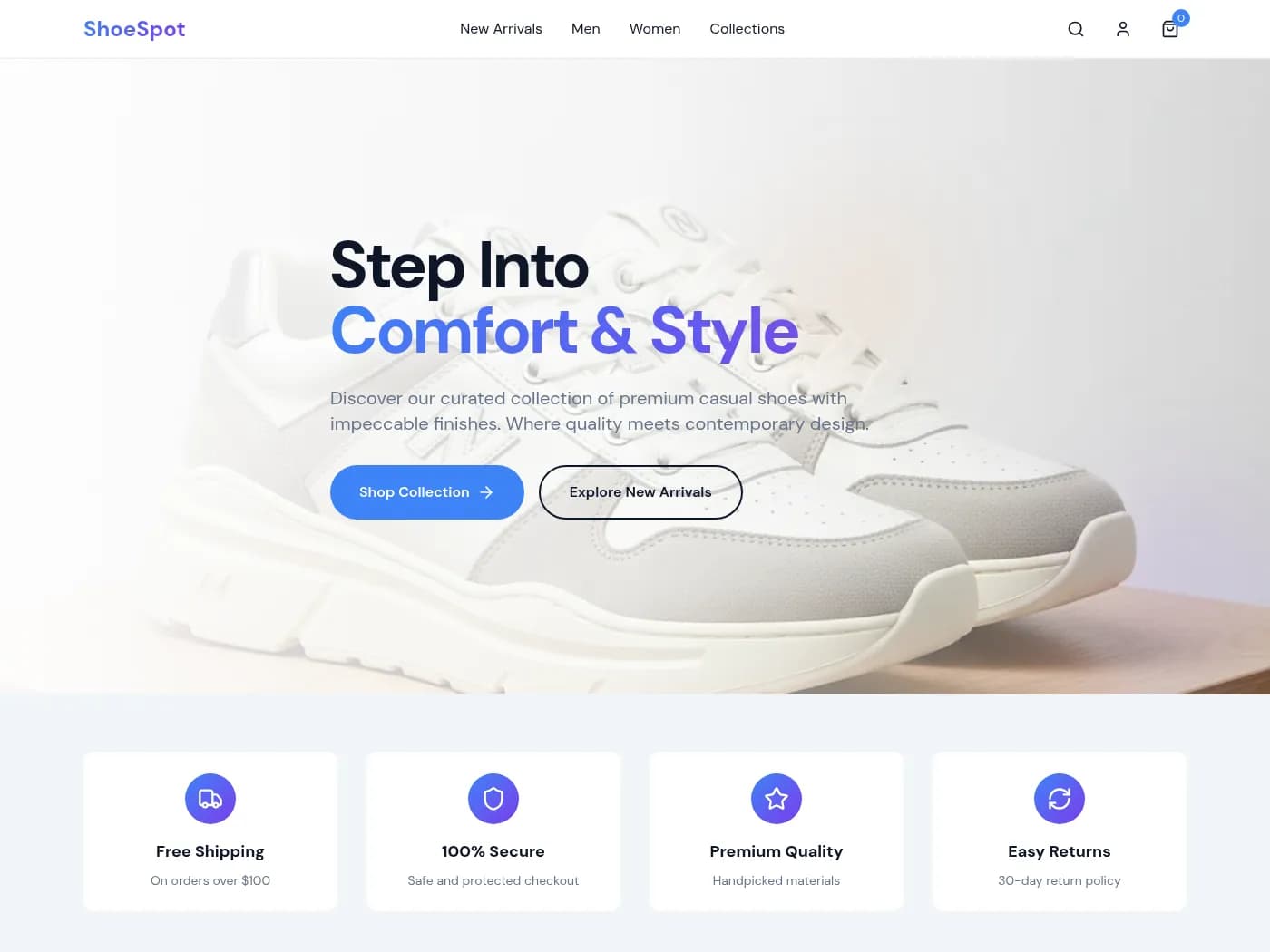 ShoeSpot: Discover Premium Casual Footwear Online