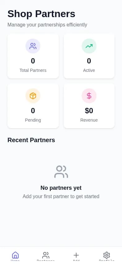 Shop Partners Mobile App