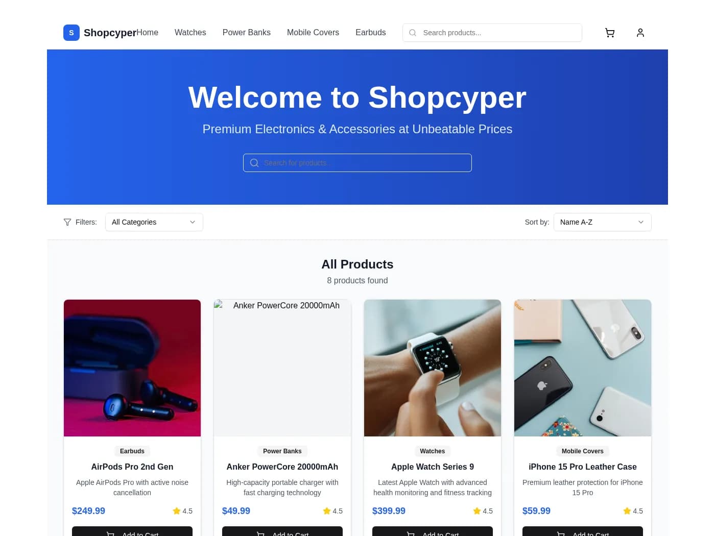 Shopcyper E-Commerce Platform