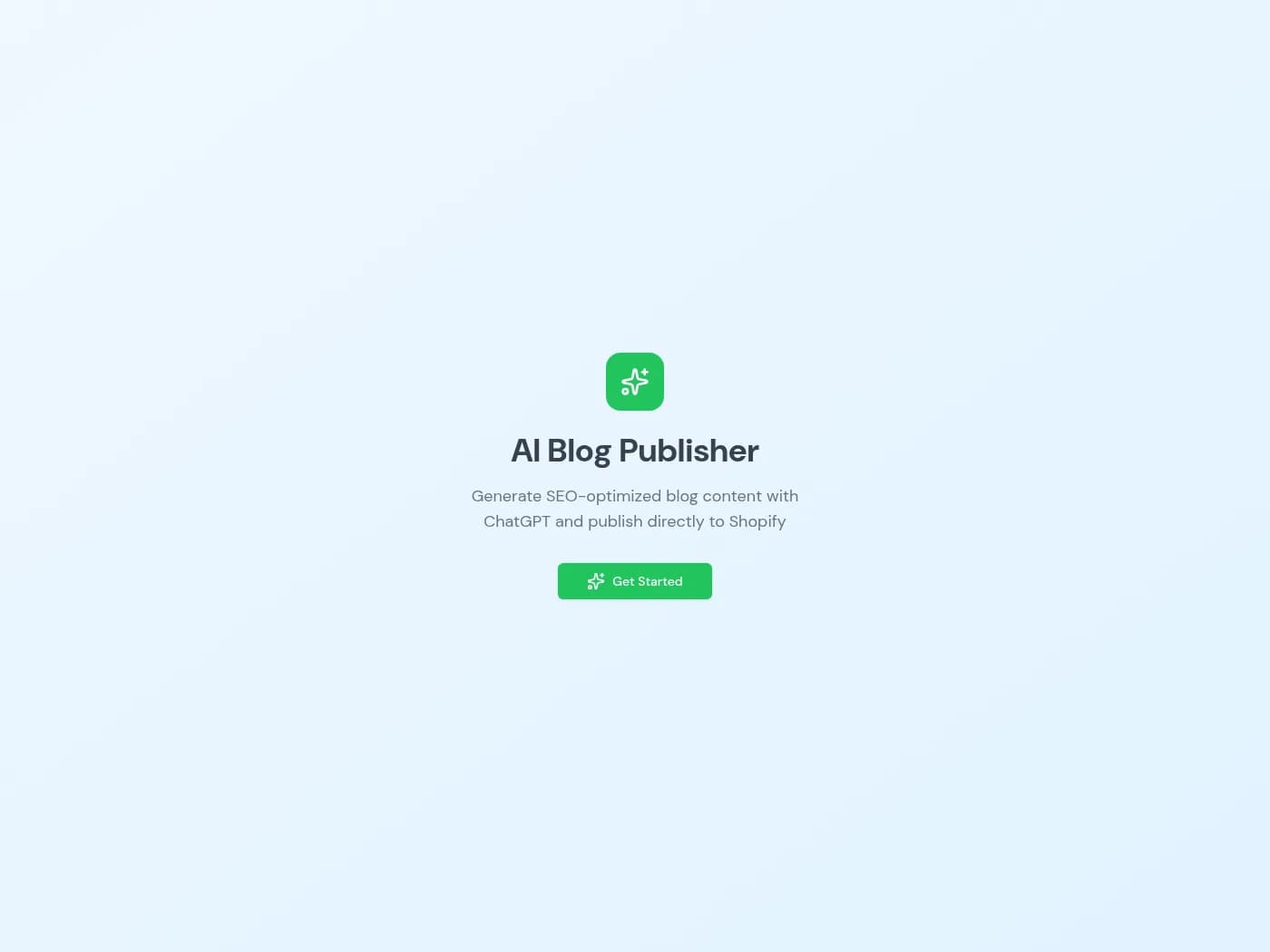 AI-Powered Blog Generation and Shopify Publishing App
