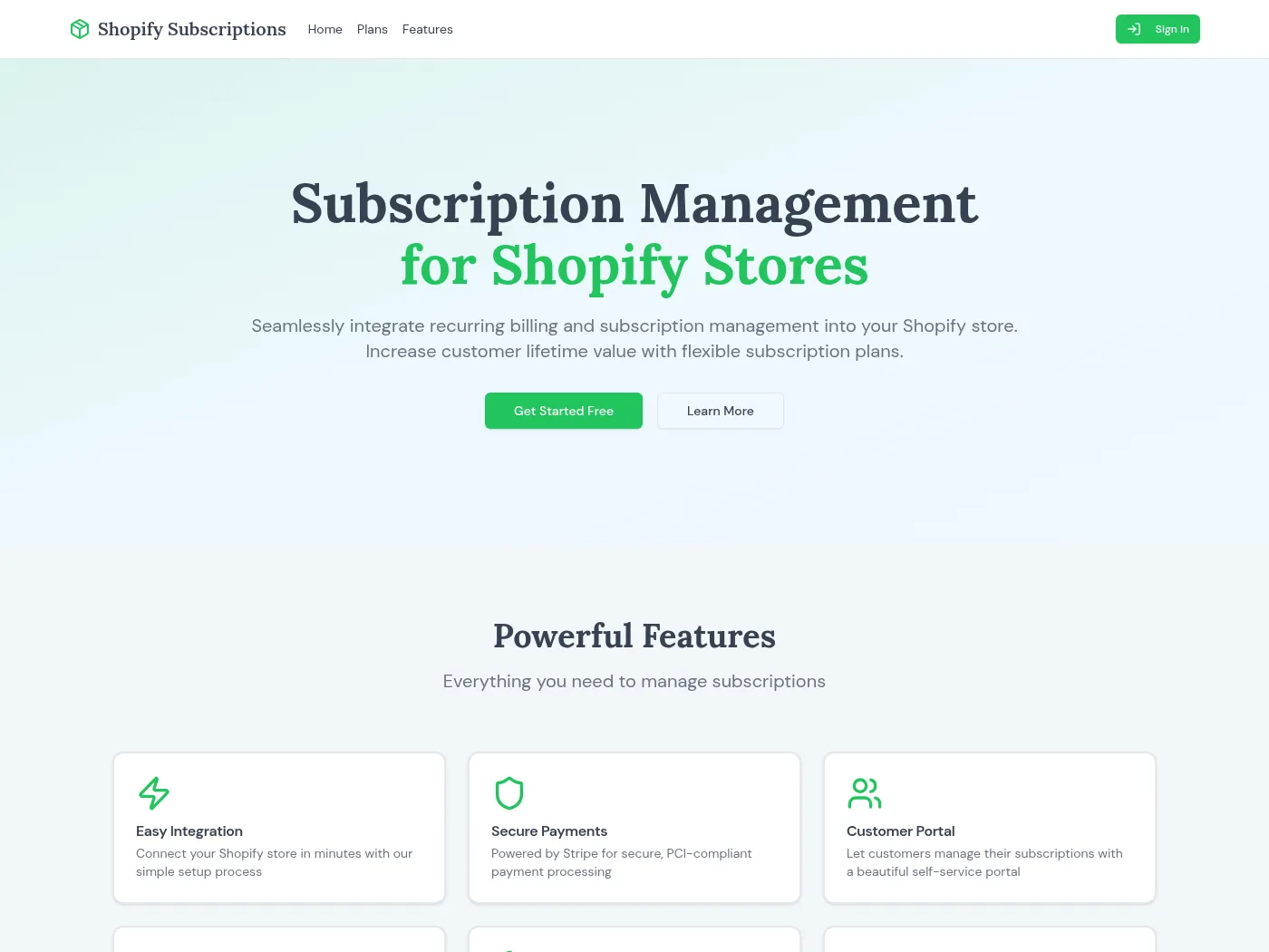 Shopify Subscription Model Integrator