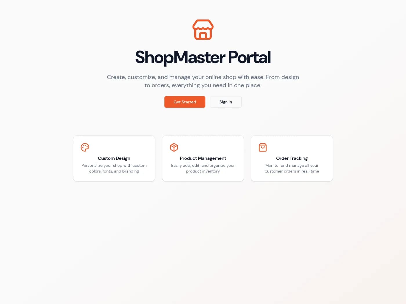 ShopMaster Portal