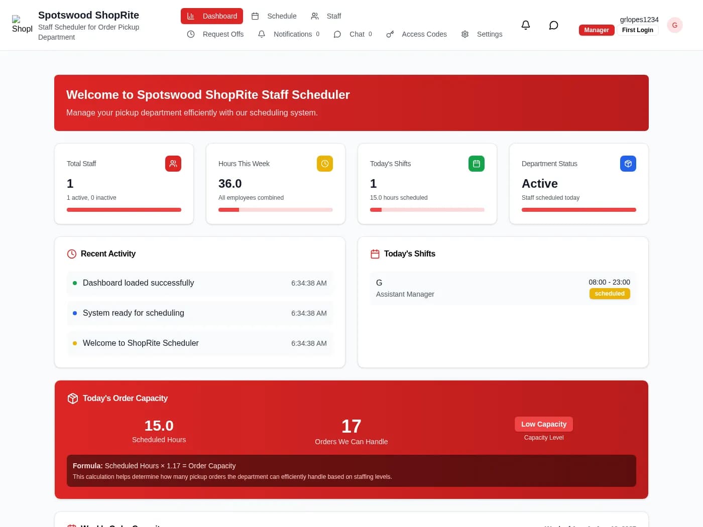 ShopRite Spotswood Order Pickup Scheduler
