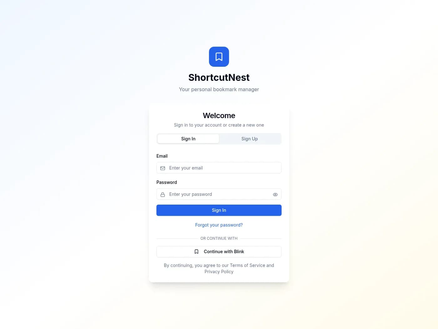 ShortcutNest: Modern Web Bookmark & Shortcut Manager