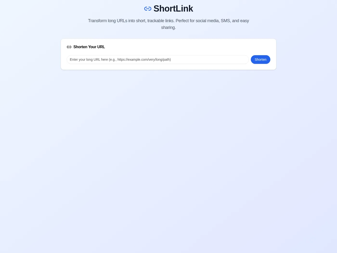 ShortLink MVP: Simple URL Shortener with Click Tracking