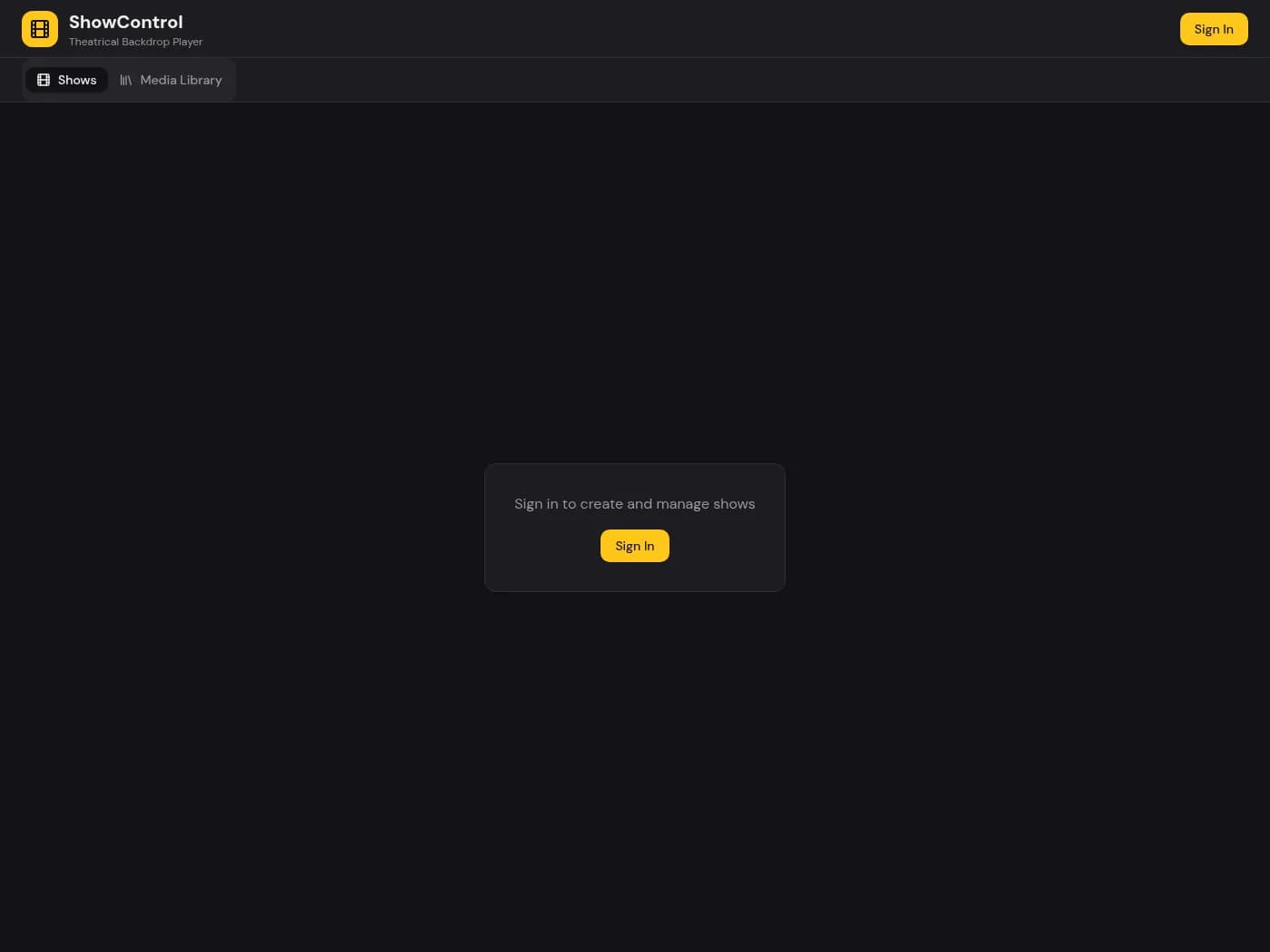 Show Control Media Player for Theatrical Backdrops