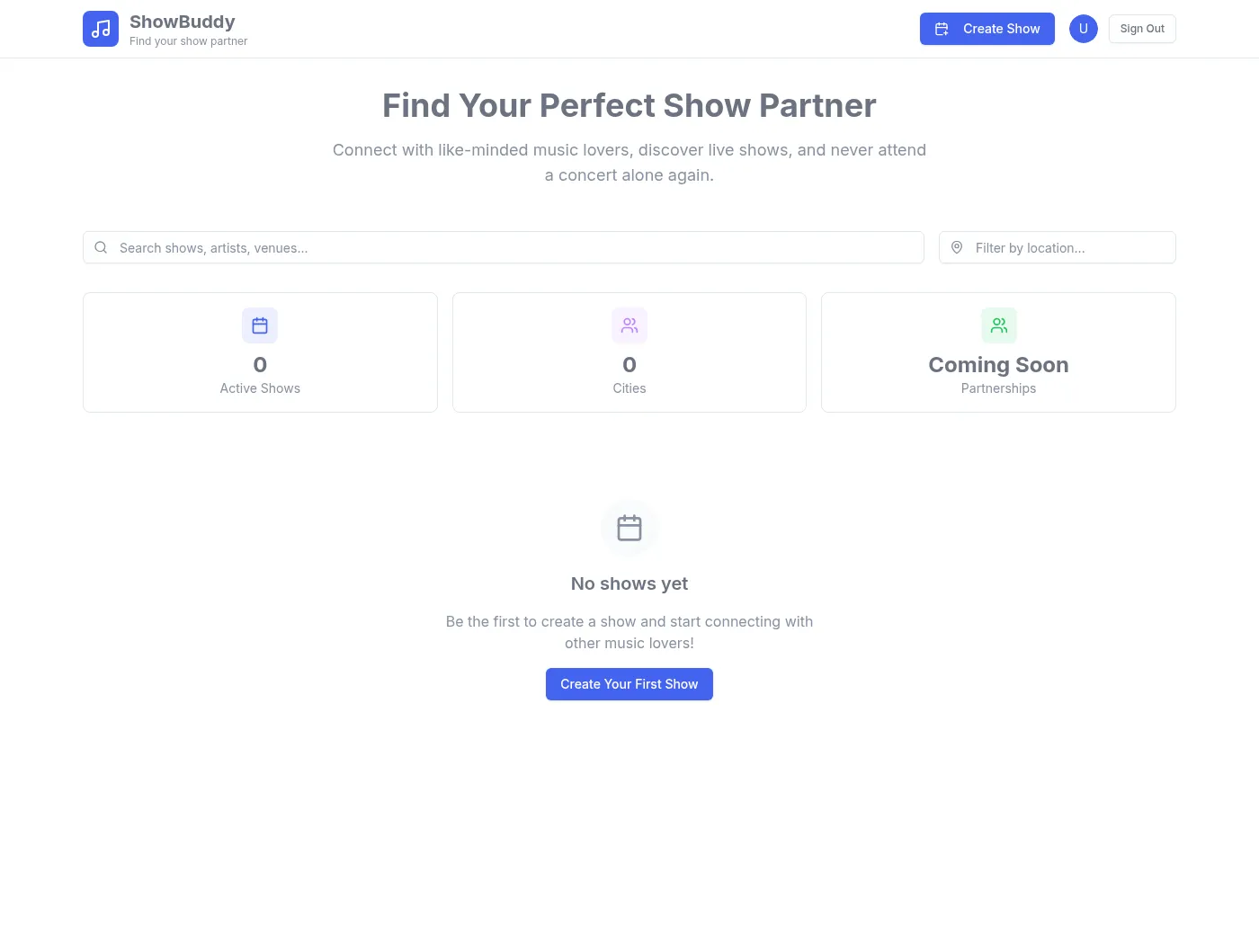 ShowBuddy: Find Partners for Live Shows Nearby