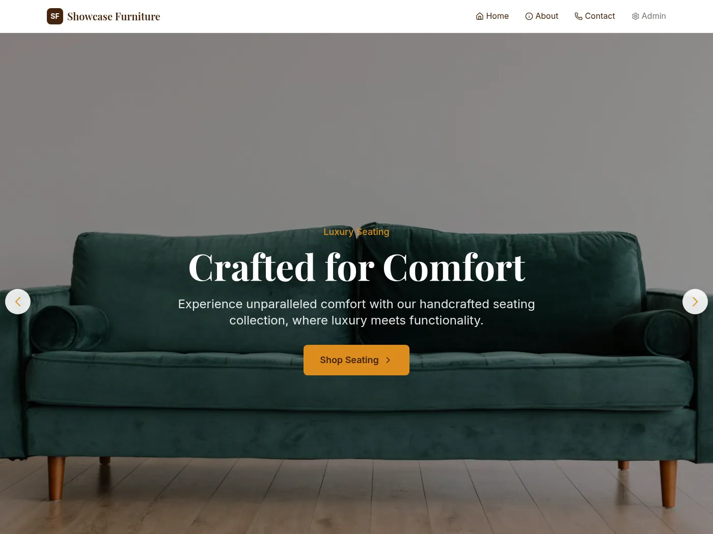 Showcase Furniture Website CMS with Static HTML Generation