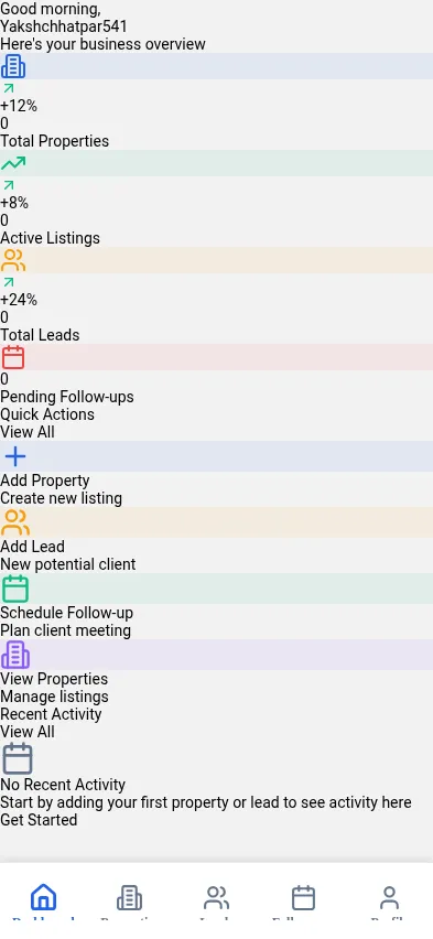 Showcase: Mobile Productivity App for Indian Real Estate Agents