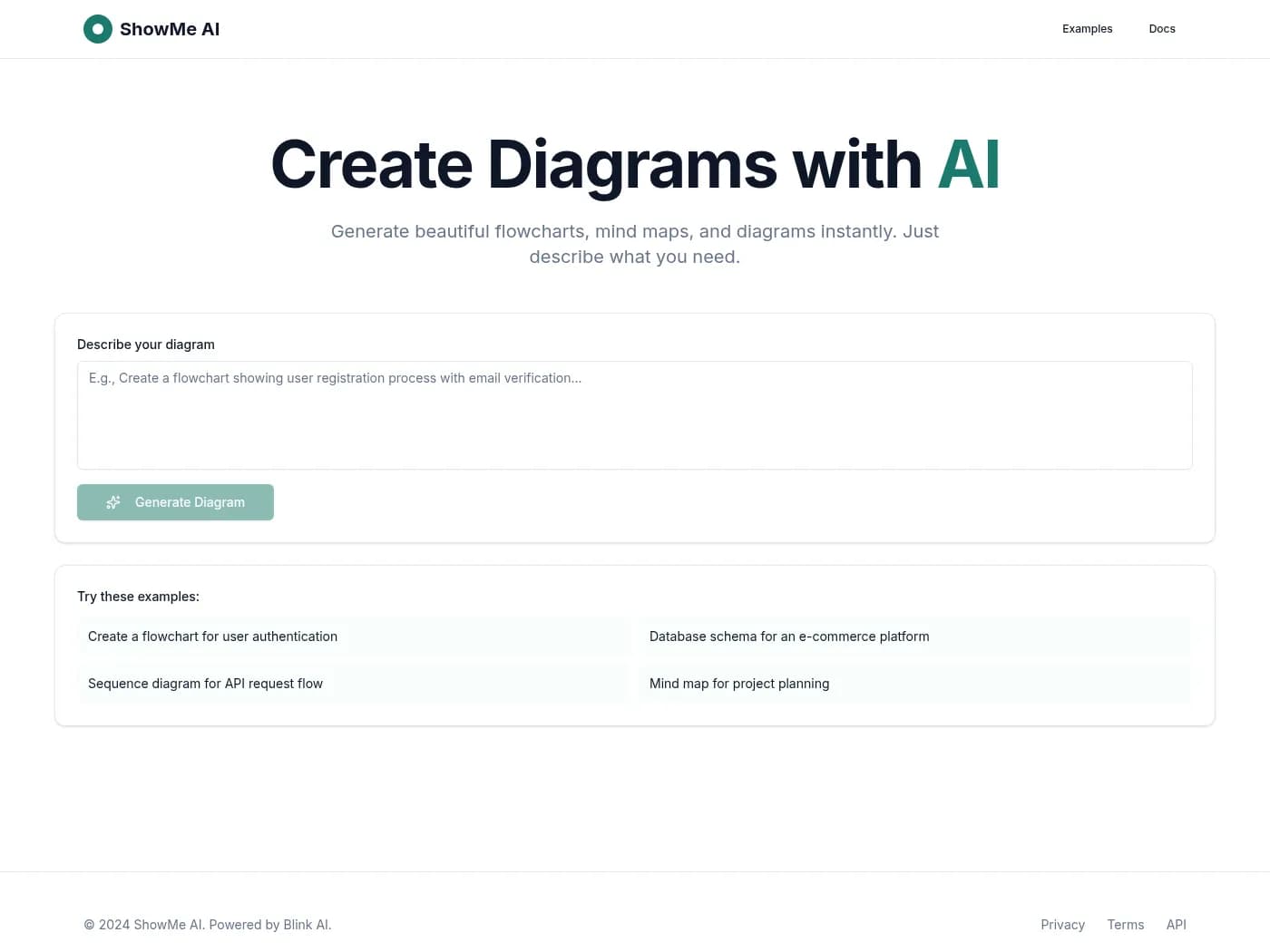 ShowMe AI Diagram Generator