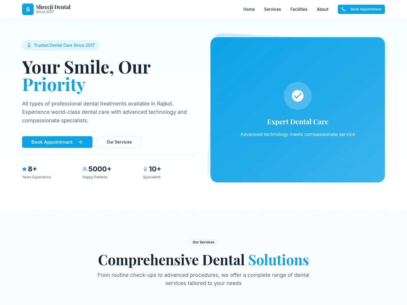 Shreeji Dental Clinic Website