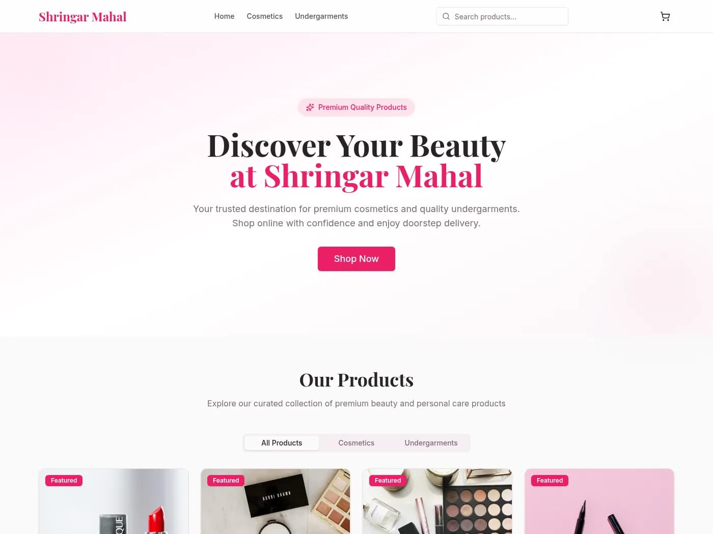 Shringar Mahal Online Cosmetics & Undergarments Store