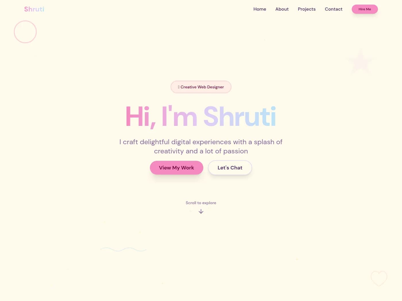Shruti's Playful Portfolio
