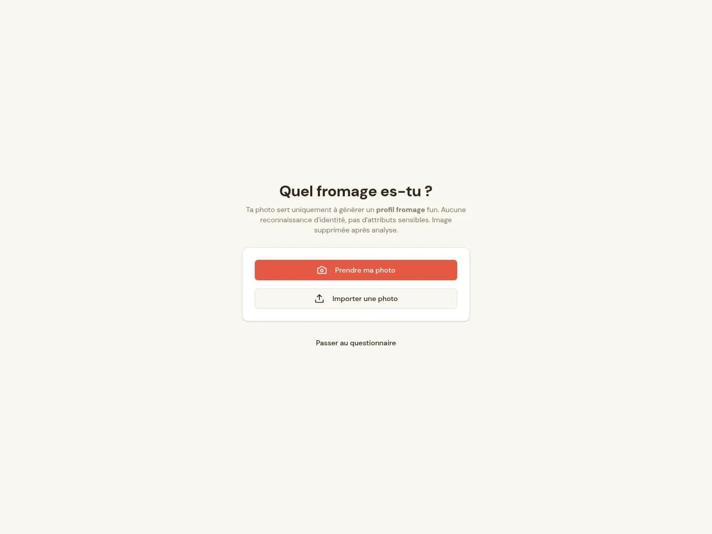 Si tu étais un fromage suisse – PWA d'identité et de recommandations fromagères