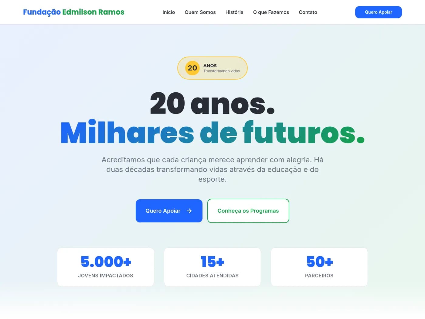Siga o Anexo Landing Page