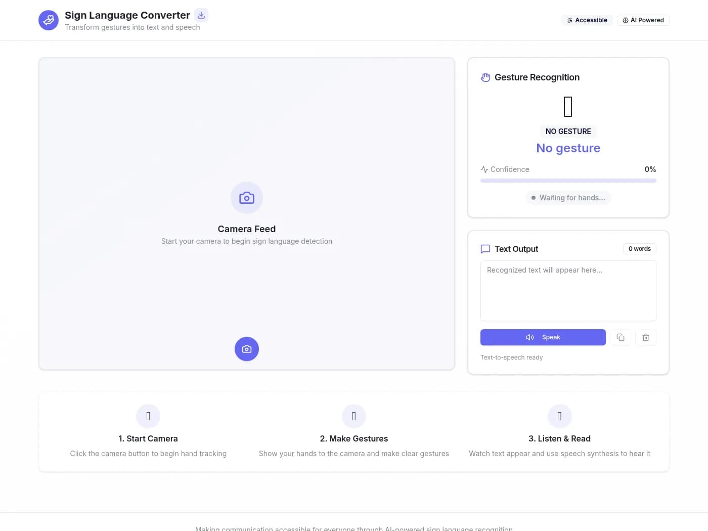 Sign Language to Text & Speech Converter