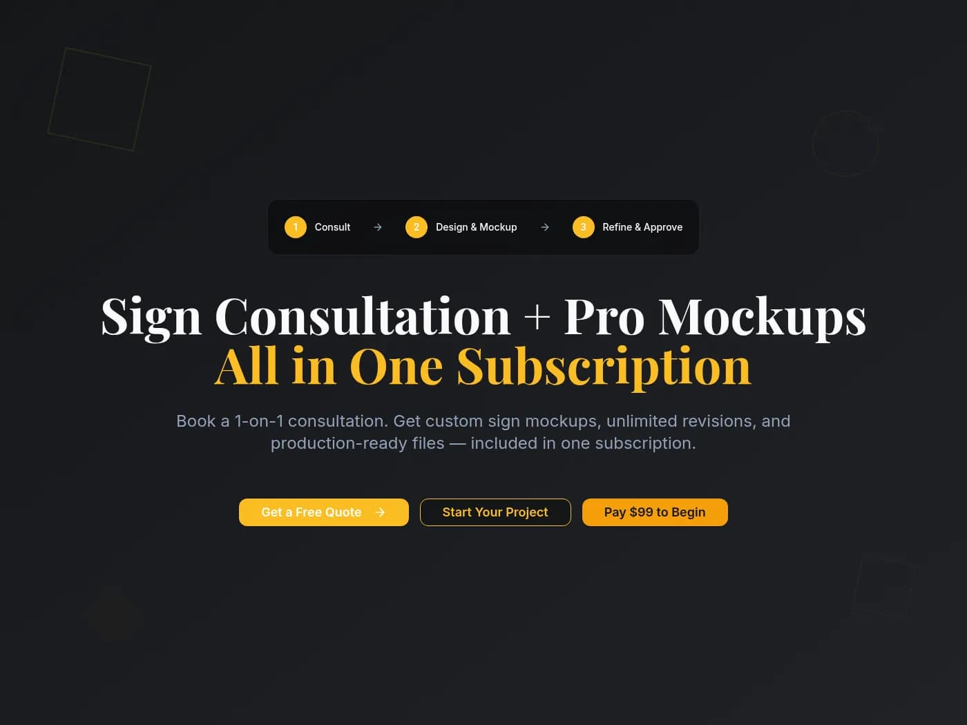 SignagePro Premium Landing Page for Sign Companies