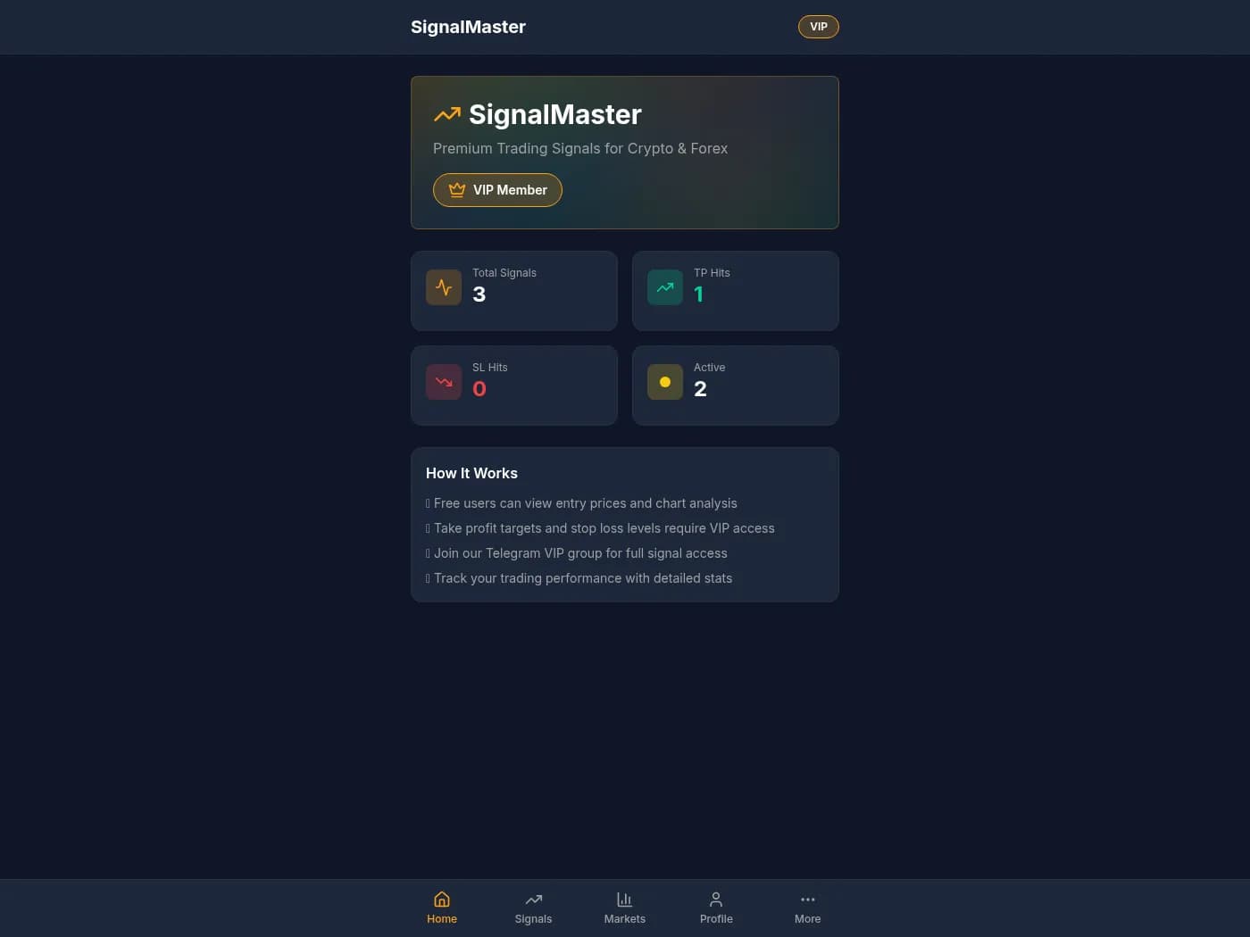 SignalMaster: Modern VIP Signal Tracking Platform