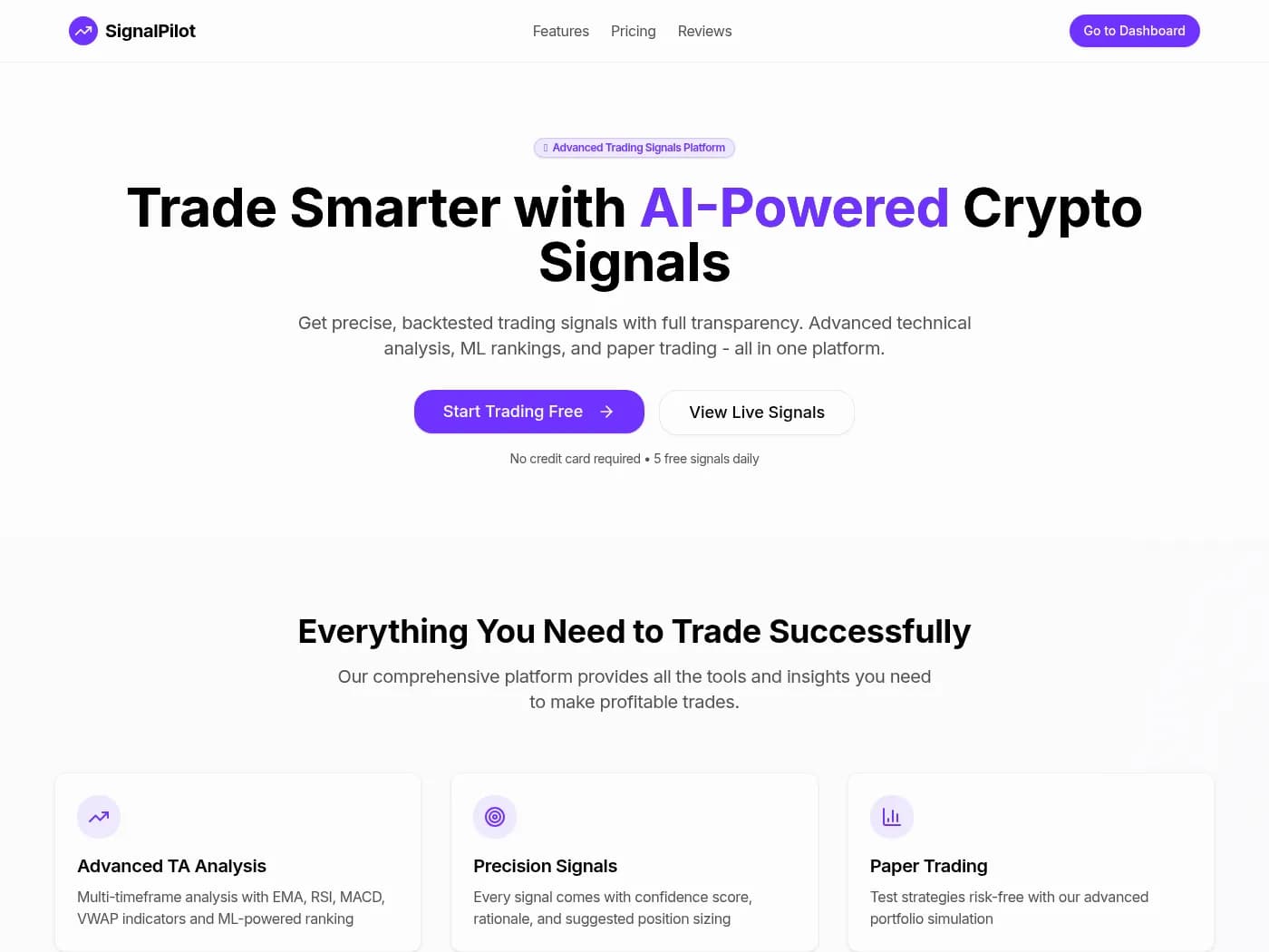 SignalPilot: Unified Crypto Trading Signals Platform