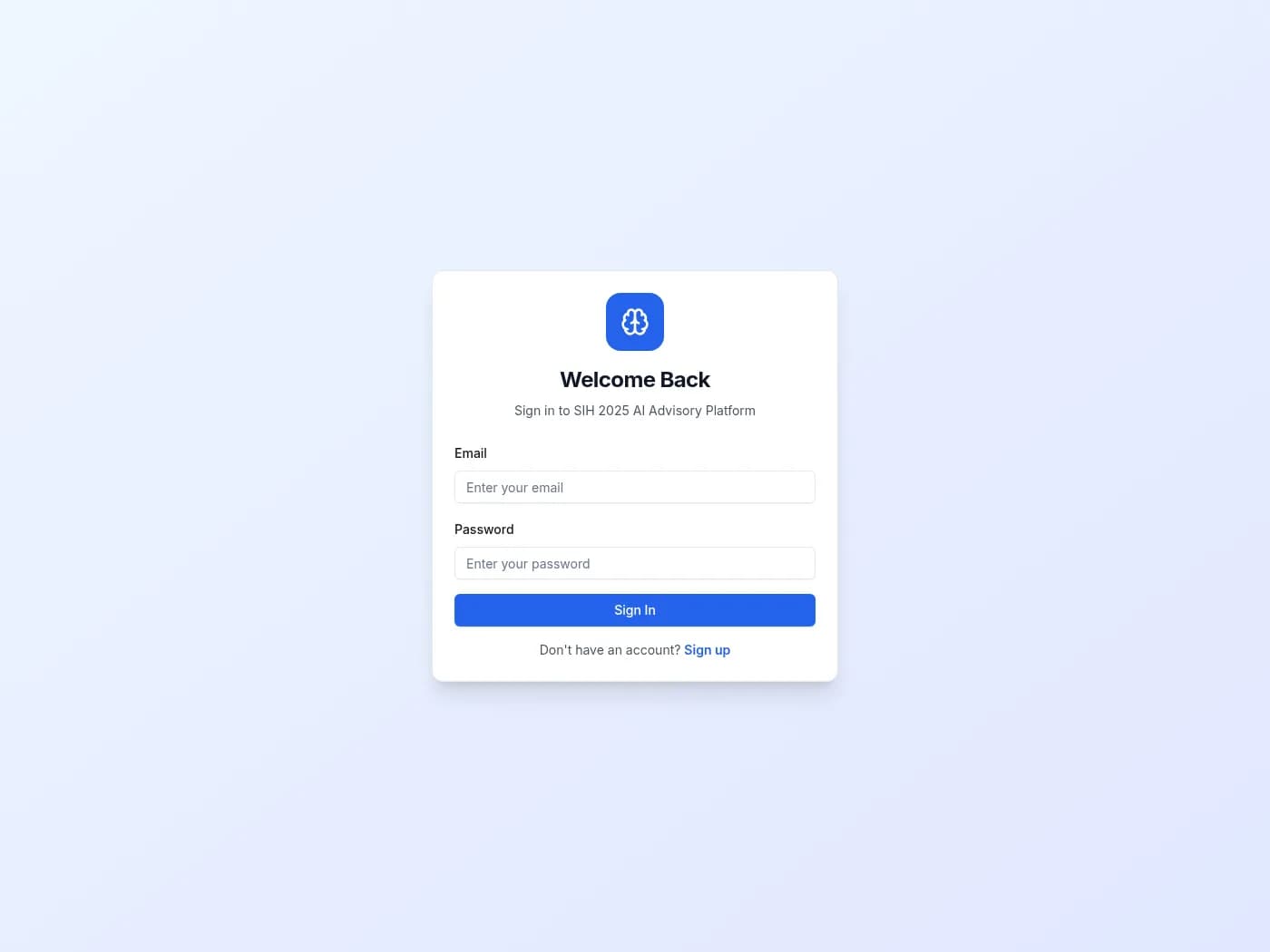 SIH 2025 Full-Stack AI Advisory & Prediction Platform (Problem 25044)