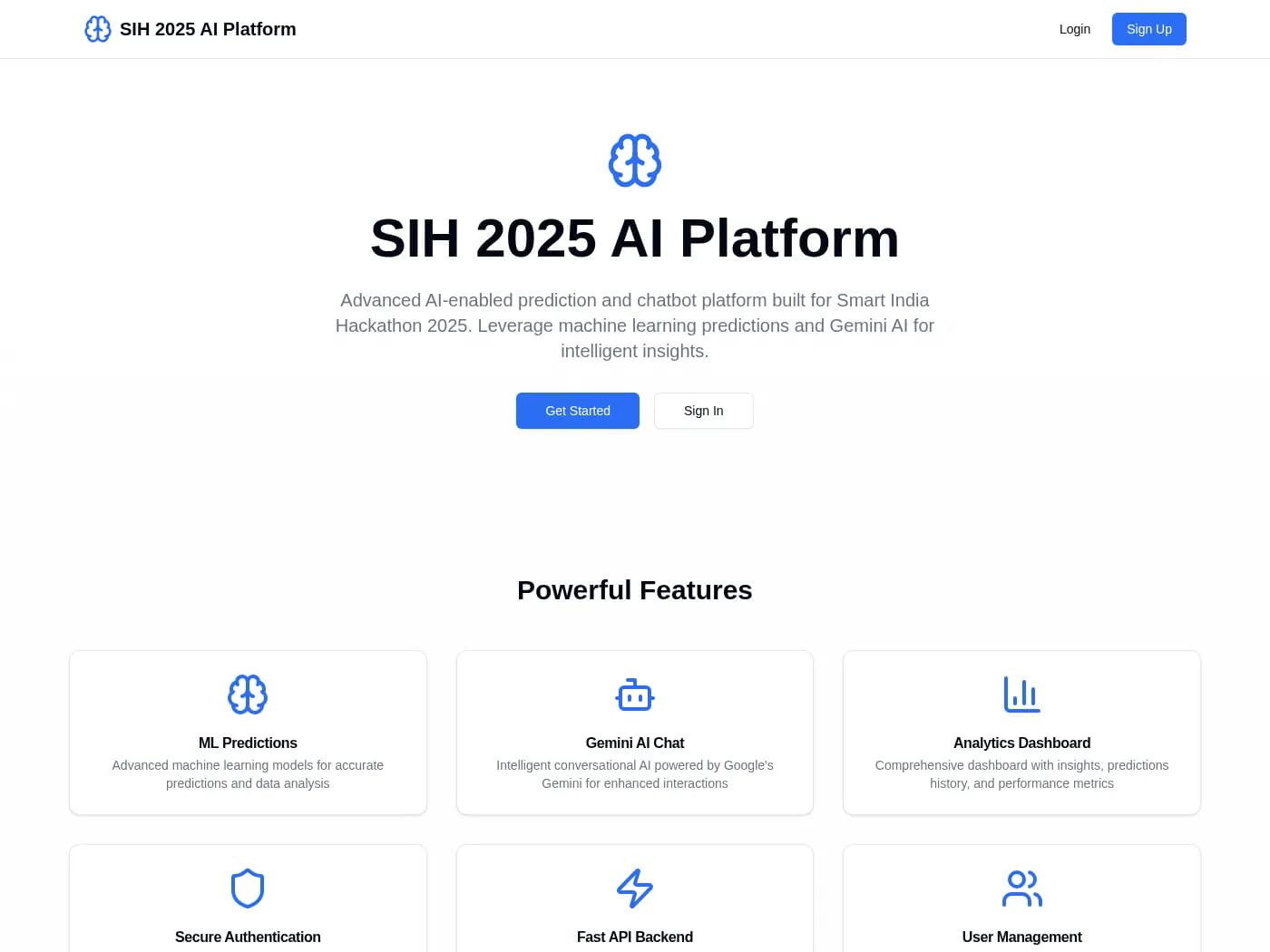 SIH 2025 Problem 25044: AI-Enabled Prediction and Chatbot Platform