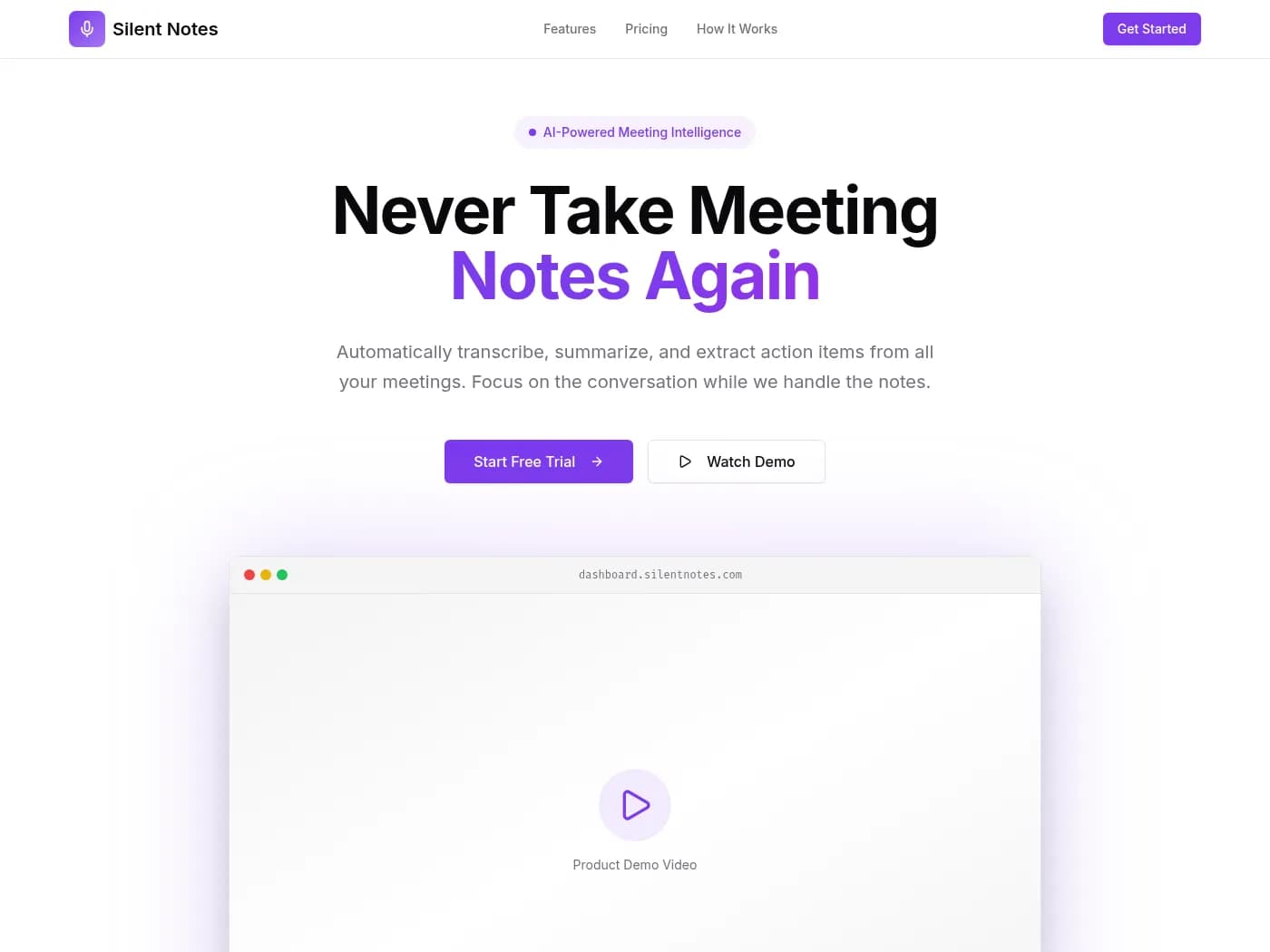 Silent Meeting Notetaker SaaS
