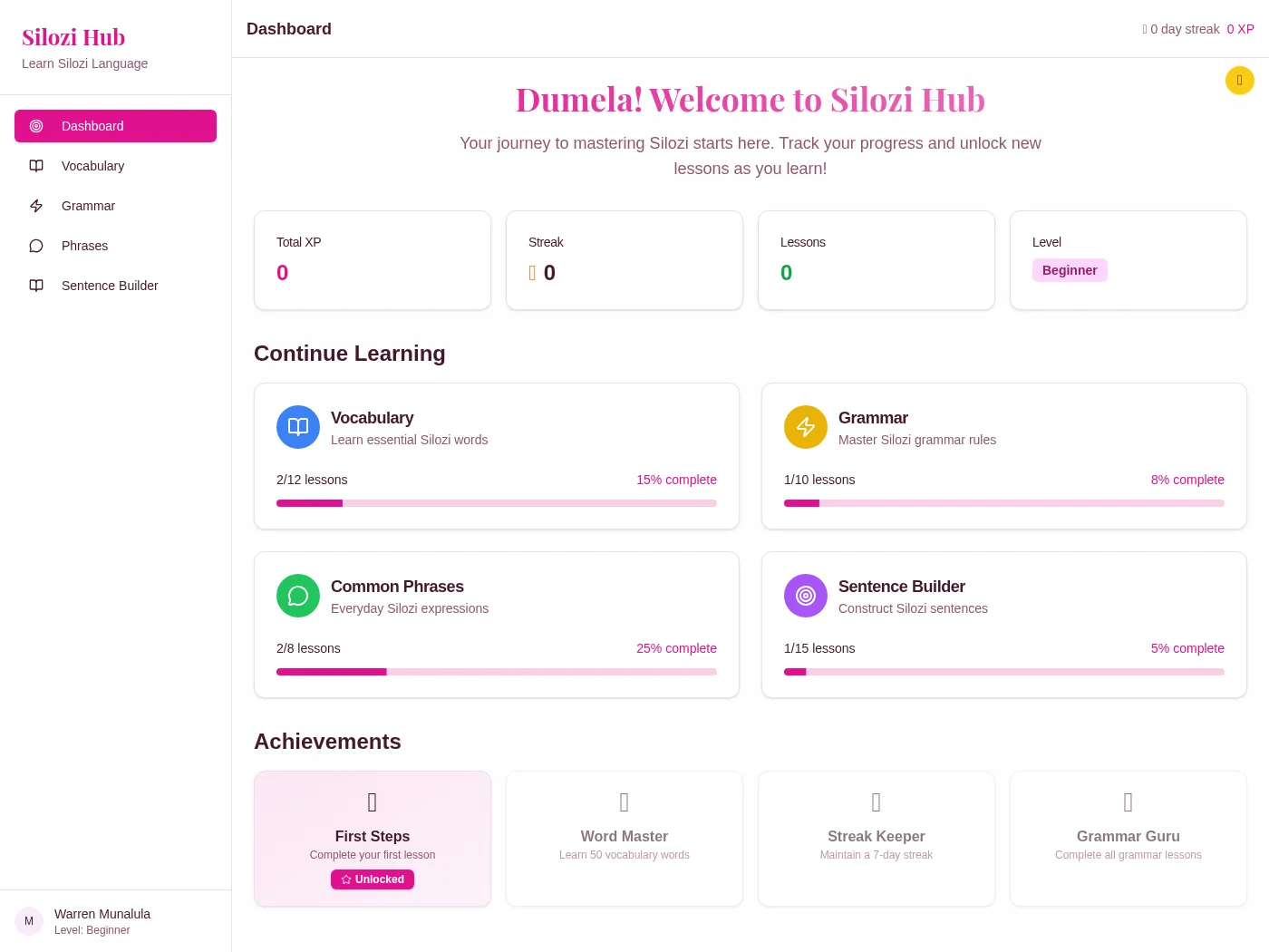 Silozi Language Learning Hub