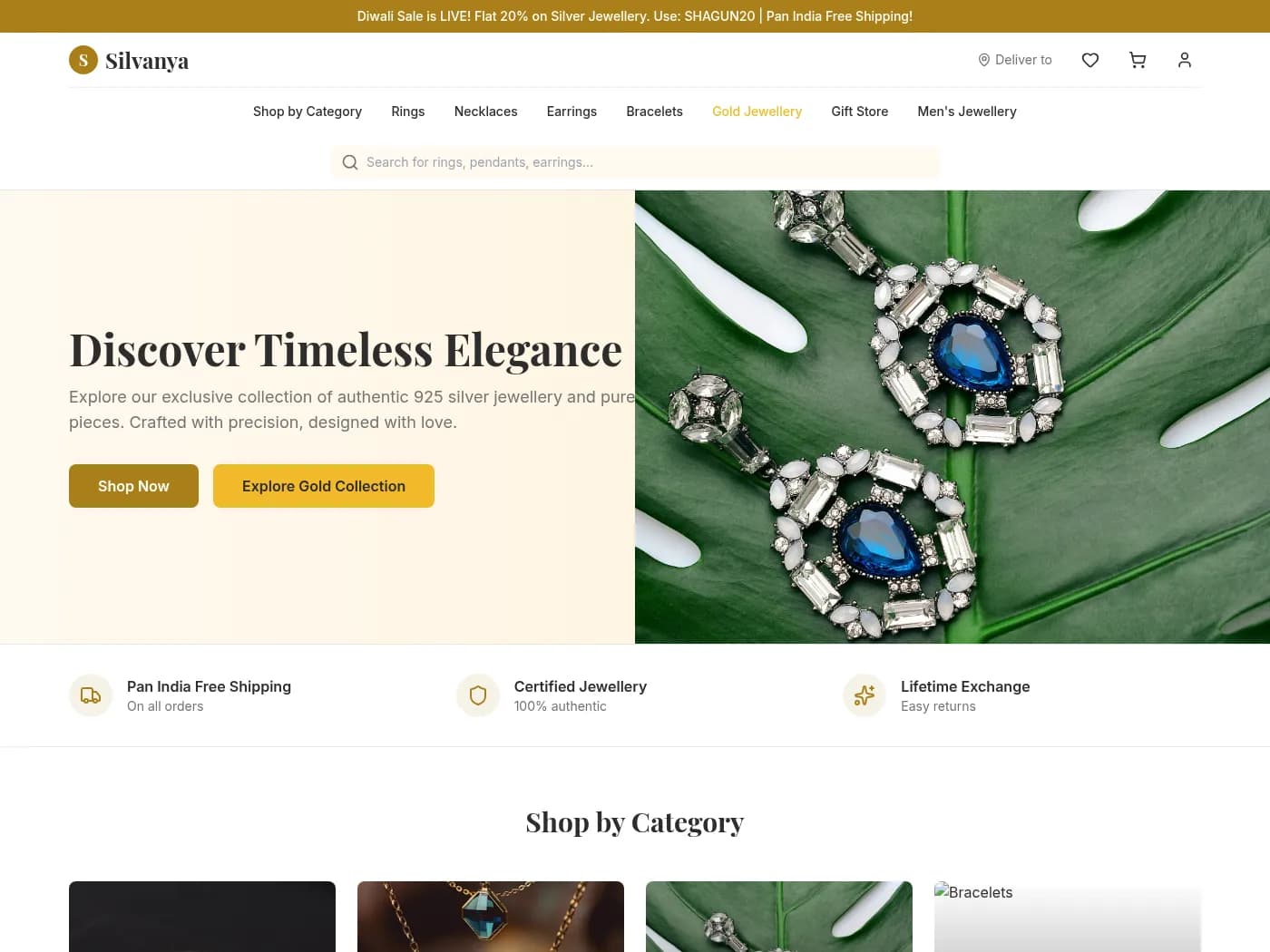 Silvanya: Shopify Jewelry Store Theme Inspired by Giva