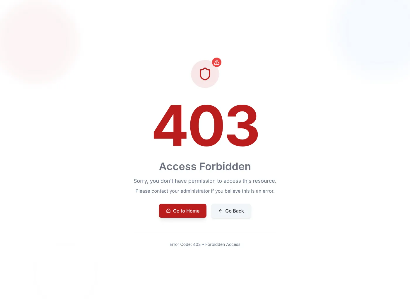 Simple 403 Error Page Website