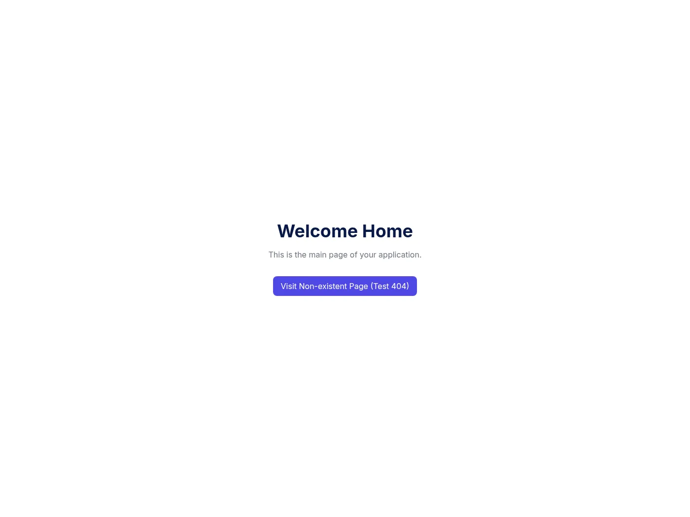 Simple 404 Error Page